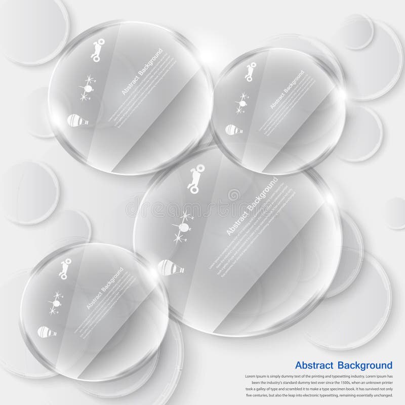 Vector White Circle Glass. Abstract Background Stock Vector ...