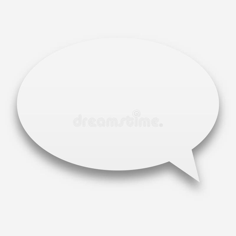 Vector White Circle Speech Bubble Sticker. Empty Blank Speech Bubble ...