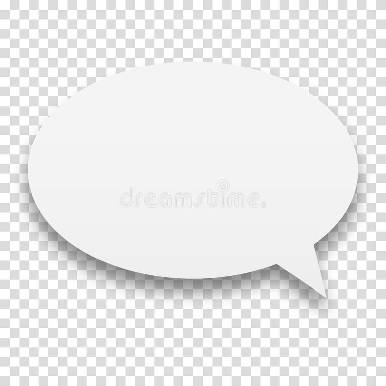 Vector White Circle Speech Bubble Sticker. Empty Blank Speech Bubble ...