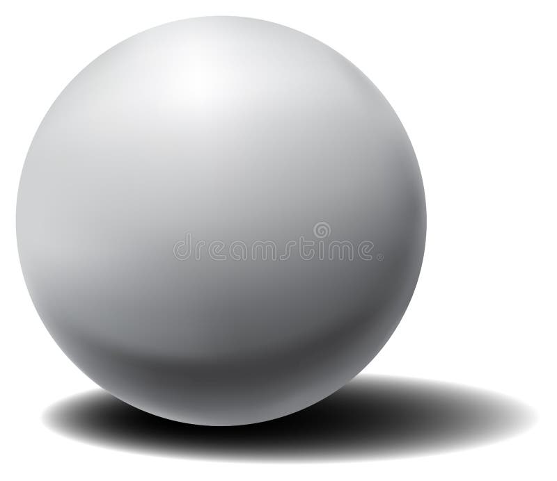 Vector White 3D Sphere with Shadow. Stock Vector - Illustration of ...