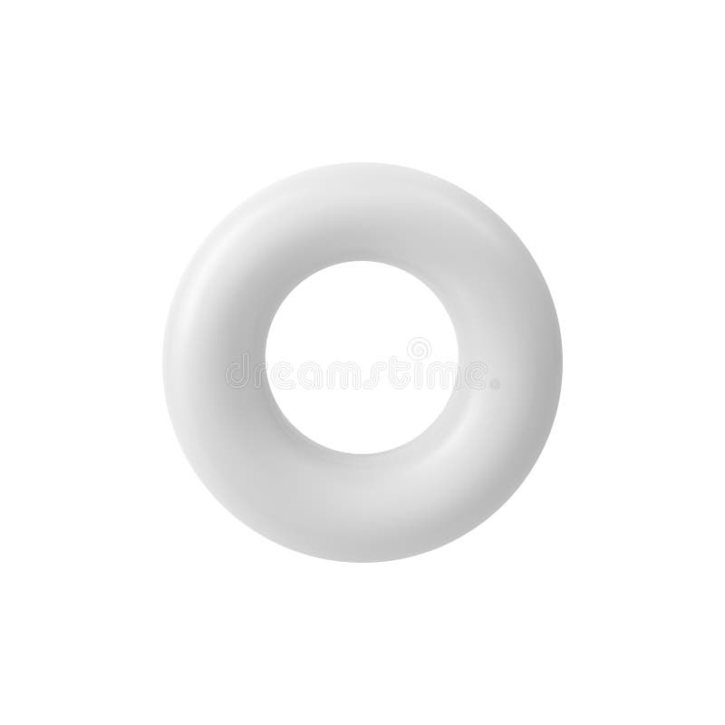 Vector White 3d Torus Shape. Realistic 3d Object Stock Vector ...