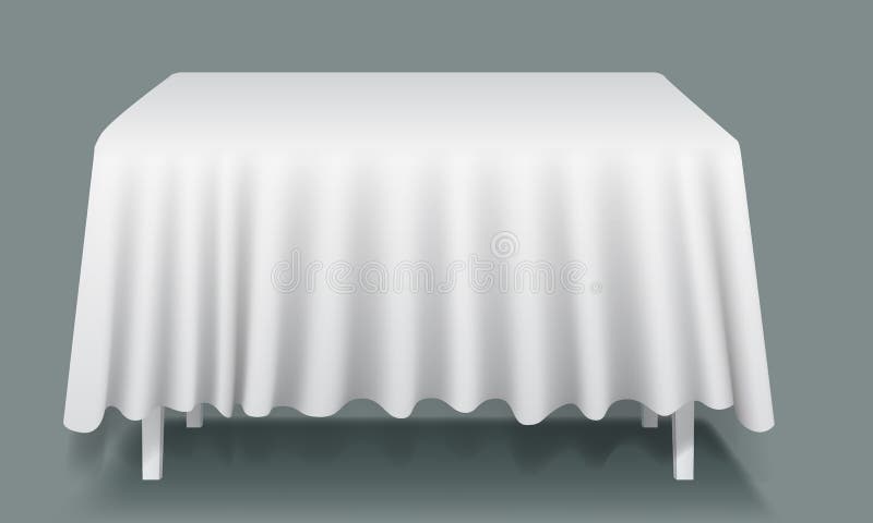 Rectangular Table White Tablecloth Stock Illustrations – 304 ...