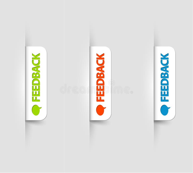 Feedback sticker stock illustration. Illustration of design - 18723587
