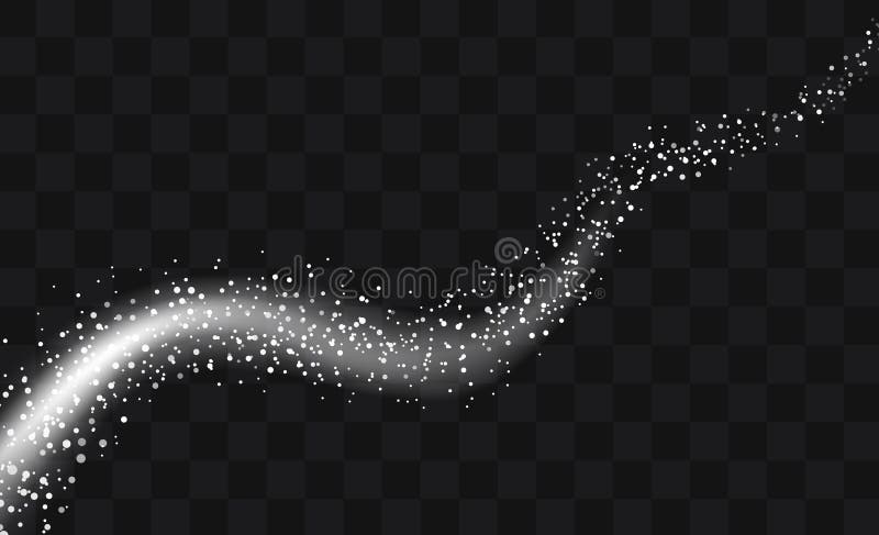 Vector White Glitter Trail Particles Background Effect for Luxury ...