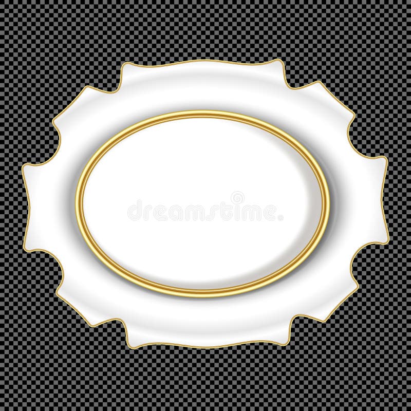 Vector White and Gold Medieval Cartouche Stock Vector - Illustration of ...