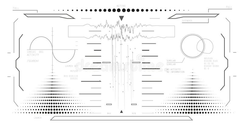 Vector white HUD stock vector. Illustration of vector - 90206358