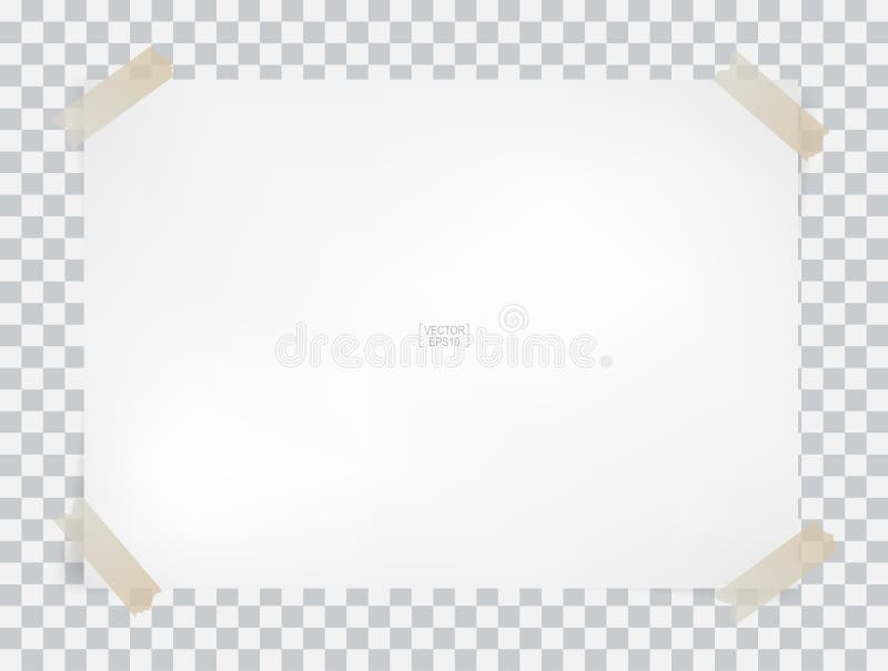 Vector White Paper Stick on Transparent Background Stock Vector ...