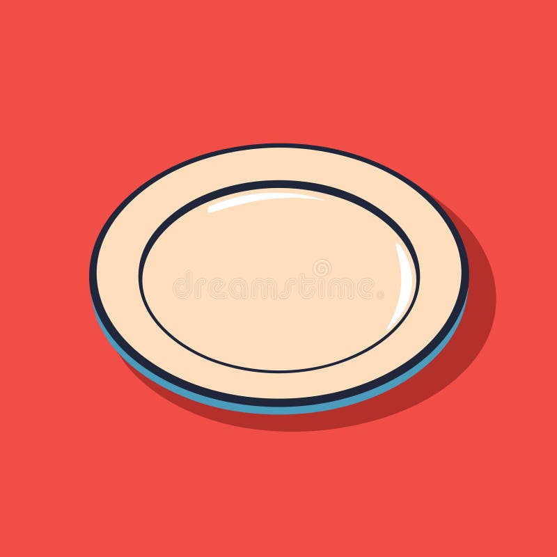 Vector of a Plate of Popcorn on a Blue and Pink Background Stock Vector ...