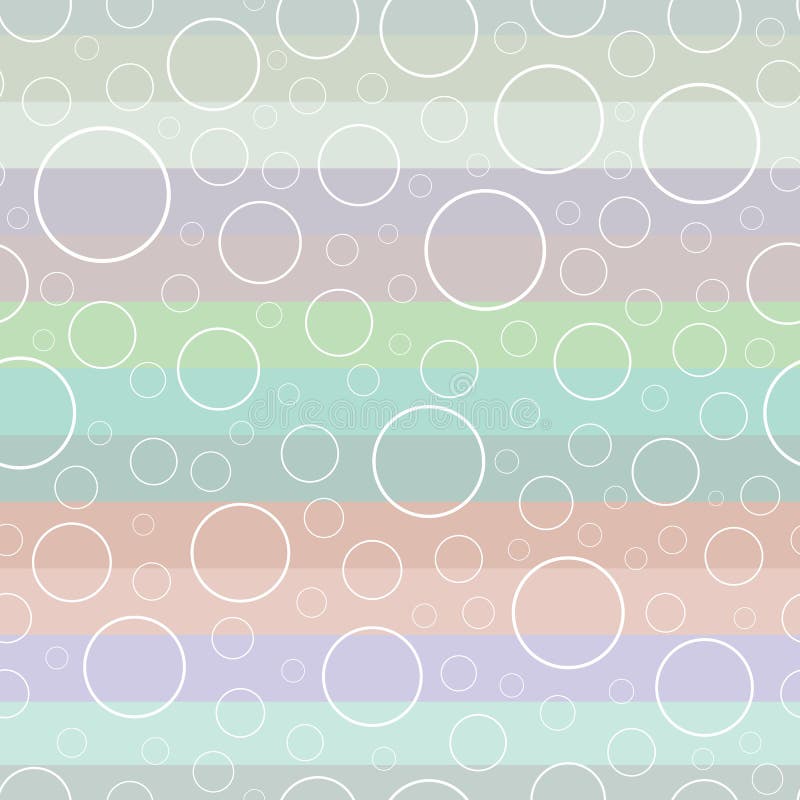 Vector White Rings with Pastel Colours Background Repeat Pattern Stock ...