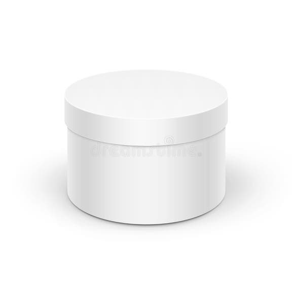 Vector White Round Blank Box Stock Vector - Illustration of pack ...
