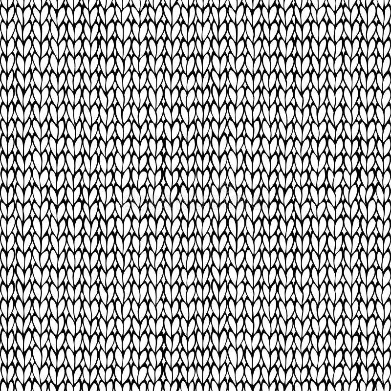 Vector White Seamless Knitted Pattern. Stock Vector - Illustration of ...