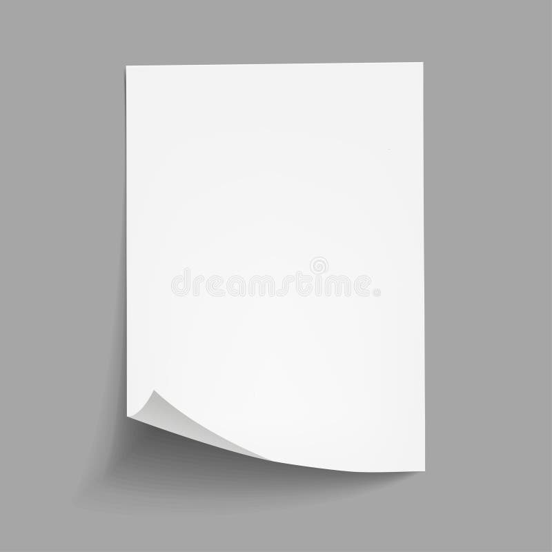 Vector White Sheets of Paper. Realistic Empty Paper Note Stock Vector ...