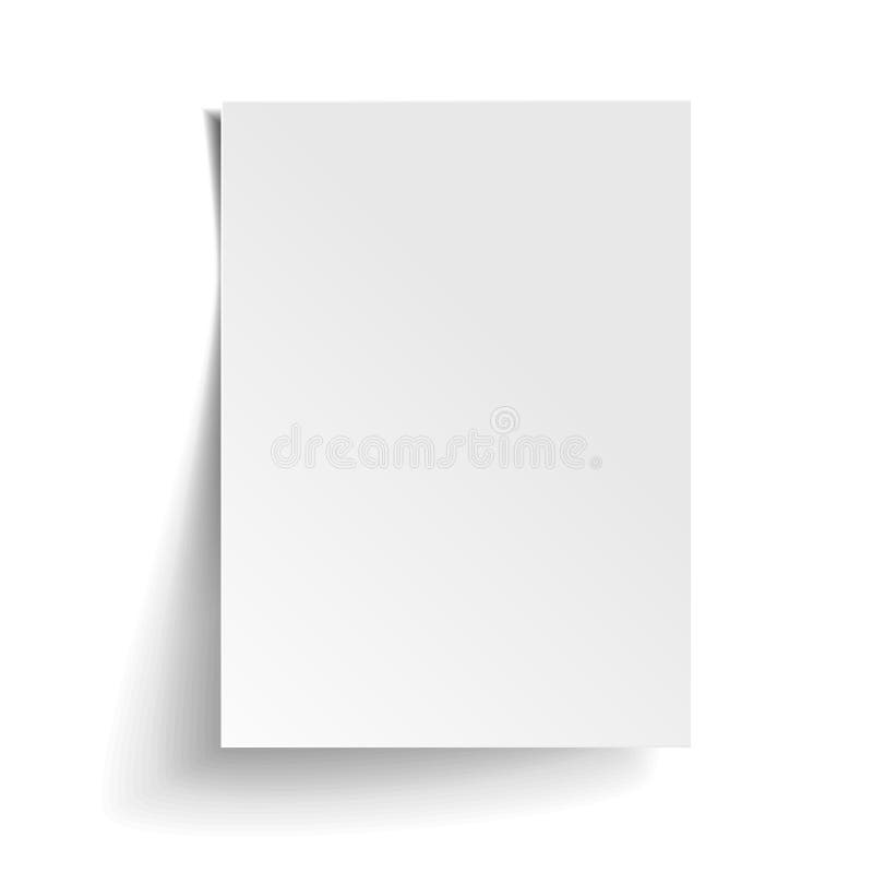 Vector White Sheets of Paper. Realistic Empty Paper Note Stock Vector ...