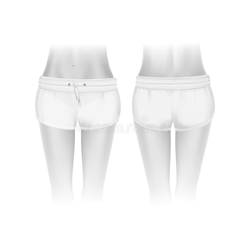 Vector White Shorts for Women Isolated Stock Vector - Illustration of ...