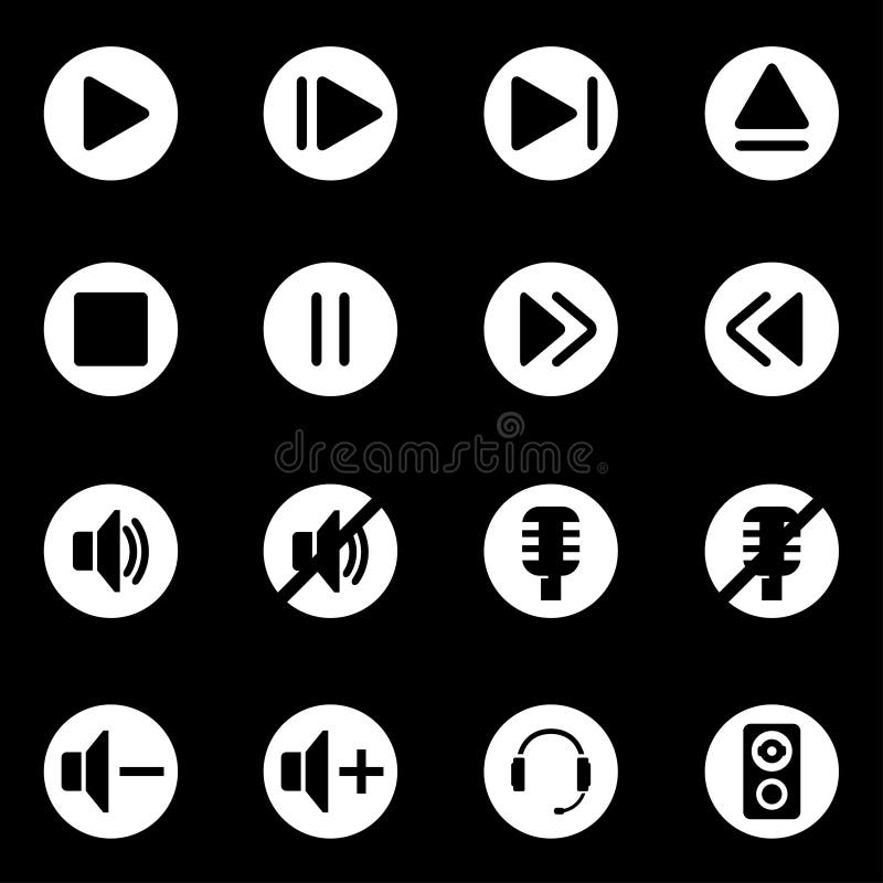 White Sound Icon Cartoon Vector. Voice Device Stock Vector ...