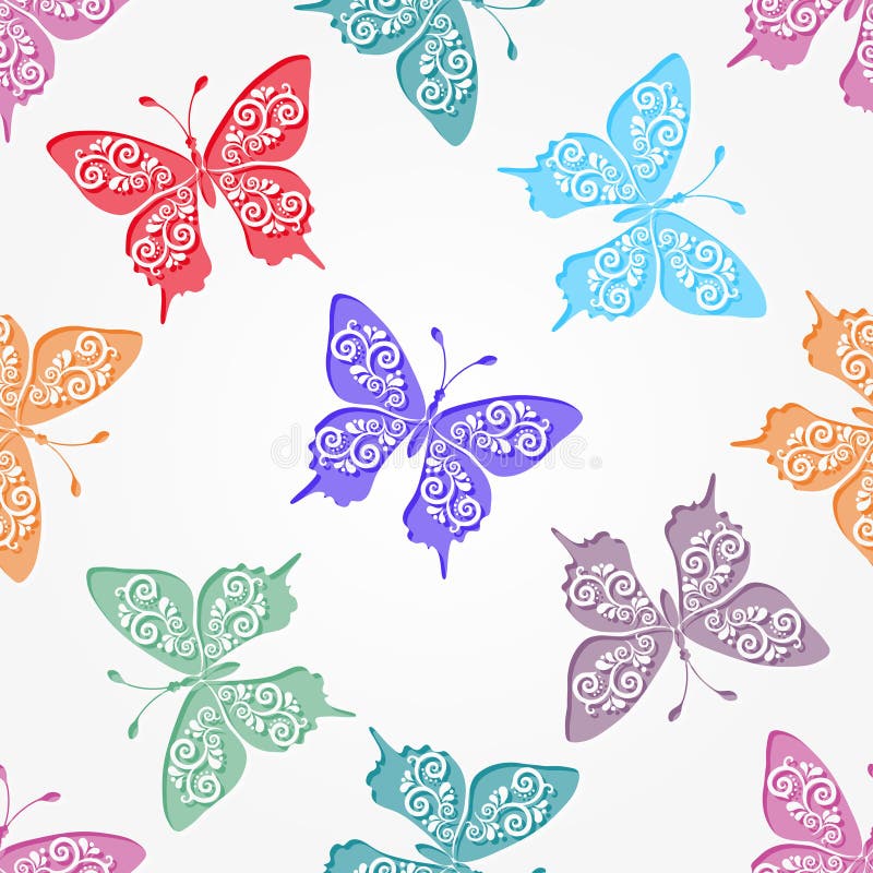 Spring Lacy Seamless Floral Pattern Stock Vector - Illustration of ...