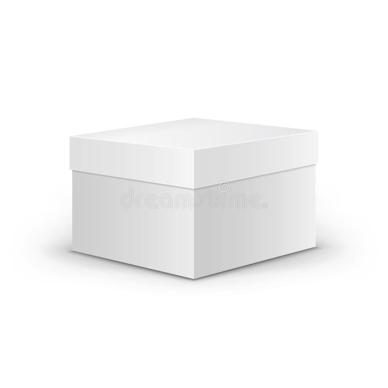 Vector White Square Blank Box Stock Vector - Illustration of package ...