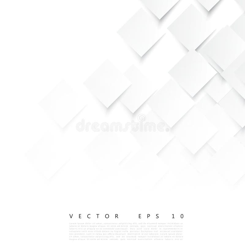 Vector White Squares. Abstract Backround Stock Vector - Illustration of ...