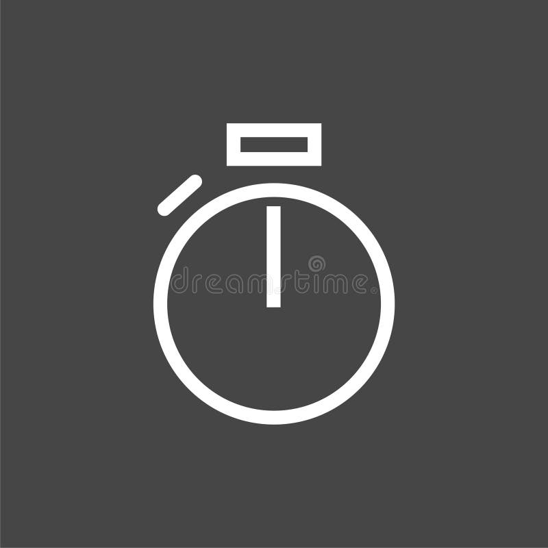 Vector White Stopwatch Icon Stock Vector - Illustration of efficiency ...
