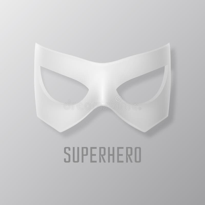 Vector White Super Hero Mask. Face Character, Superhero Comic Book Mask ...