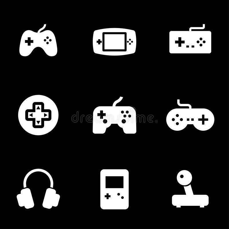 Set of Game Icons in Flat Design Style Stock Vector - Illustration of ...
