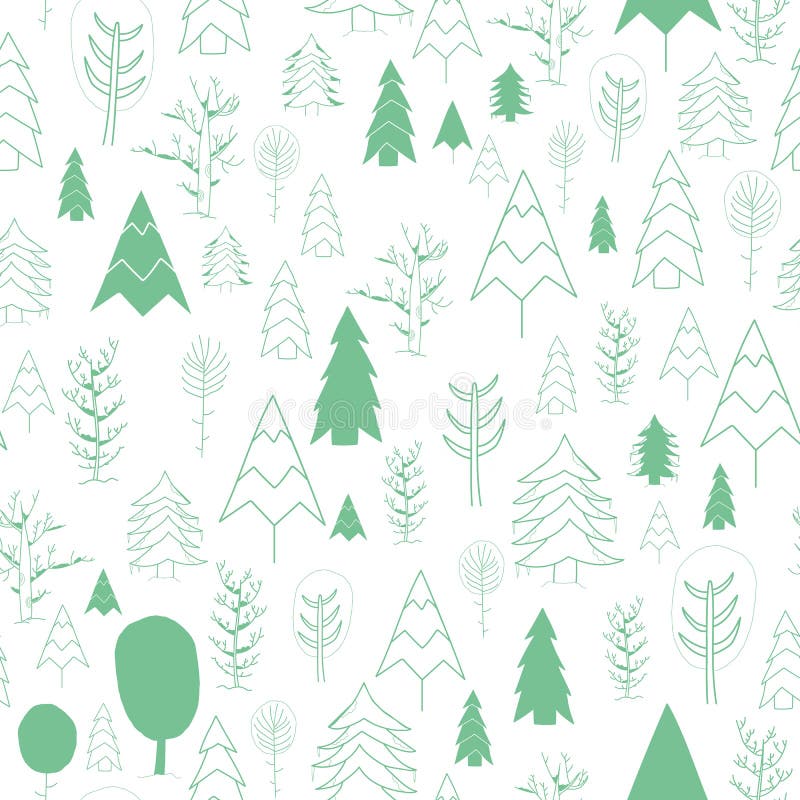 Vector White Winter Landscape in the Forest Background Pattern Stock ...