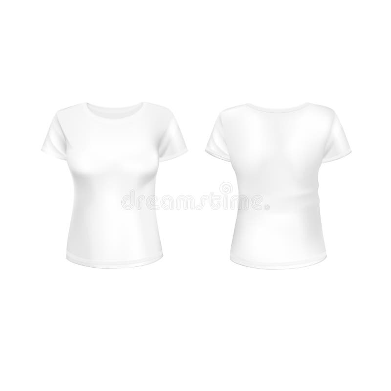 Vector Illustration of White Women T-shirt Stock Vector - Illustration ...