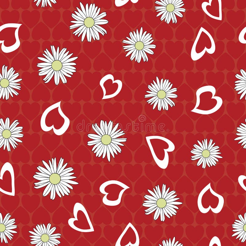 Vector Daisy Floral Silhouettes in Yellow Green Ombre Scattered on ...