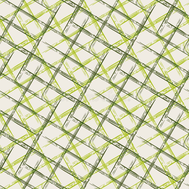 Vector Wicker Weave Grunge Style Seamless Pattern Background. Painterly ...
