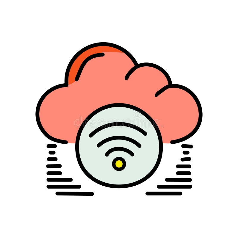 Vector Wifi Cloud Icon. Internet Connection Sign Stock Vector ...