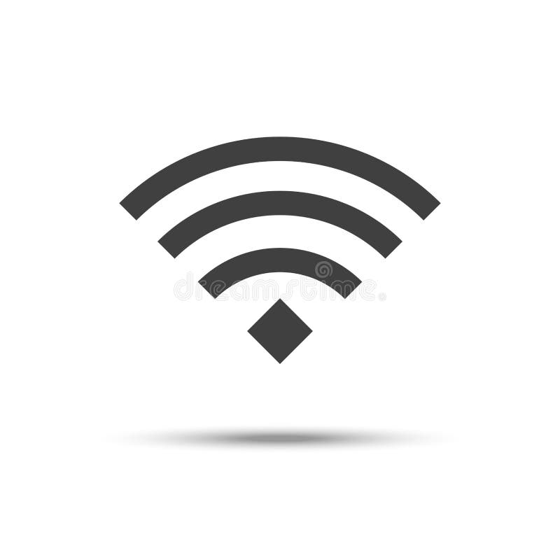 Vector Wifi Icon, Wireless Network Symbol Isolated on White Background ...