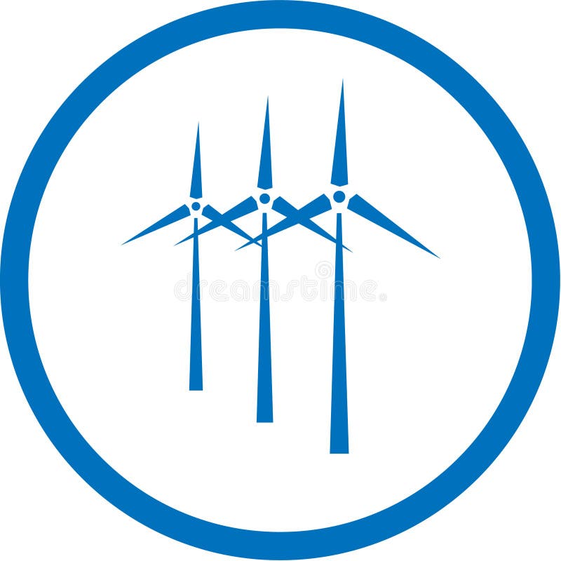 Vector wind turbine icon stock vector. Illustration of environment ...