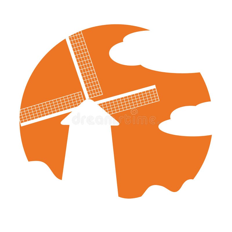 Vector windmill sign stock vector. Illustration of cloud - 15114536