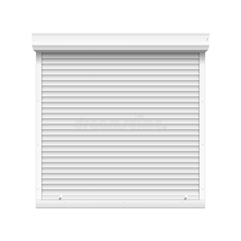 Vector Window with Rolling Shutters Stock Vector - Illustration of ...