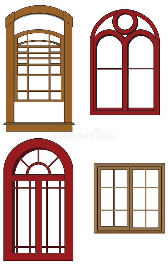 Door and Window Vector Set for Building Exterior Stock Vector ...