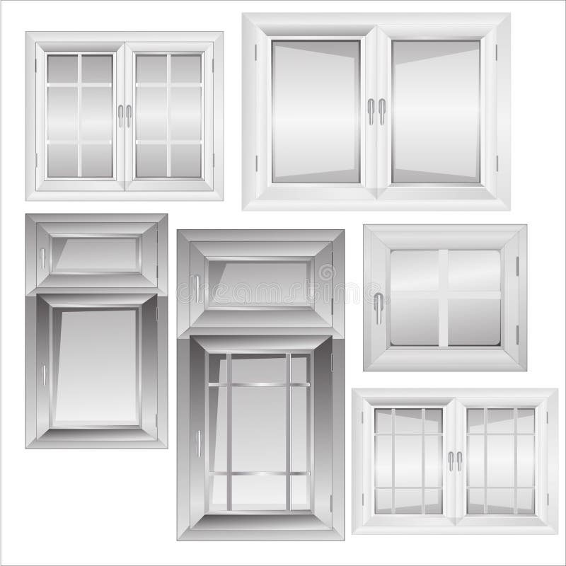Vector windows plastic stock vector. Illustration of italian - 68156970