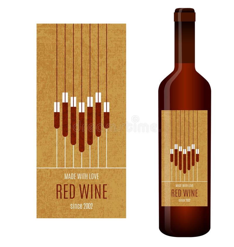 Vector wine label stock vector. Illustration of grapes - 86548394