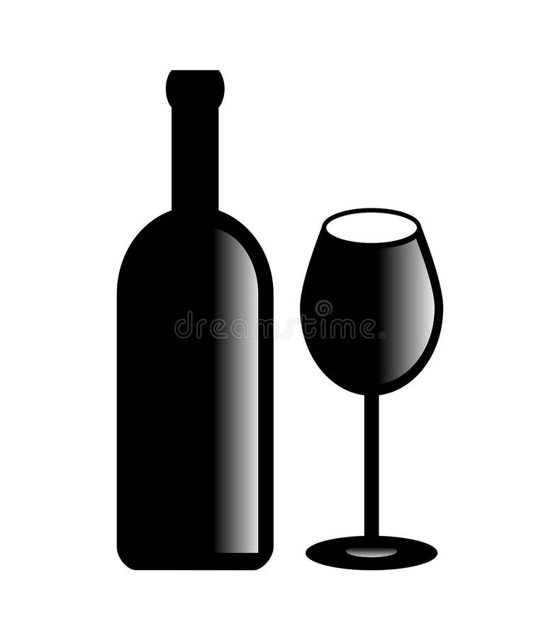 Vector wine symbol stock vector. Illustration of silhouette - 29142074