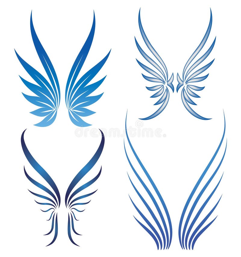 Wings set stock vector. Illustration of variation, aspirations - 3430894