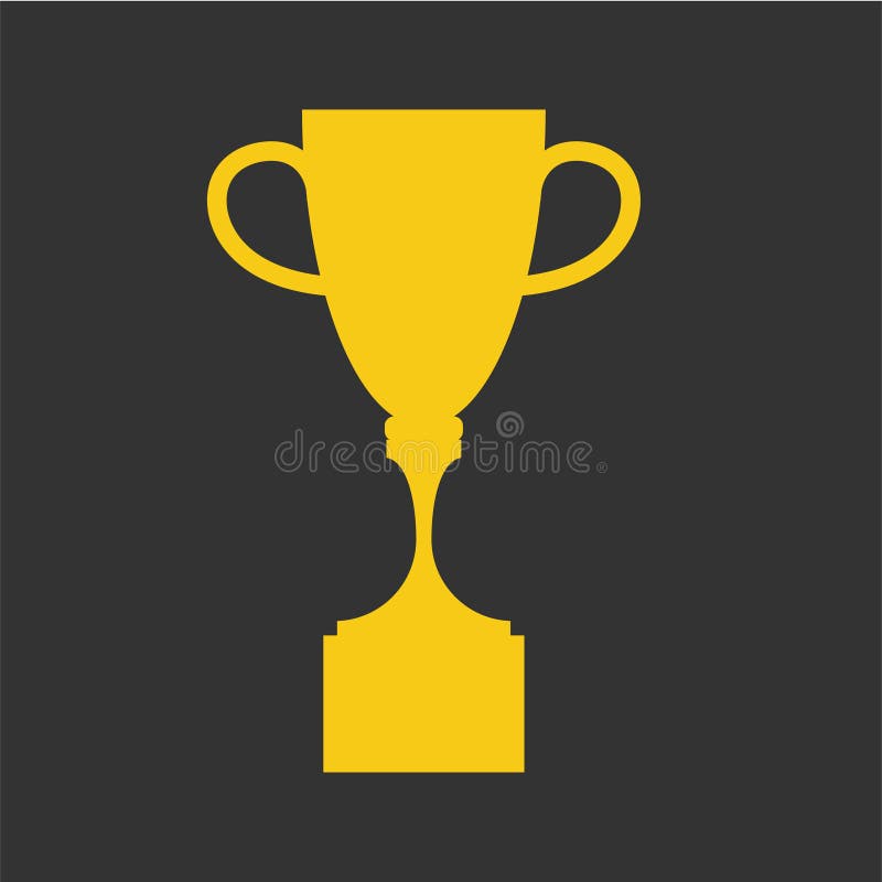 Vector Winner Cup Flat Icon. Golden Symbol of Win Stock Vector ...