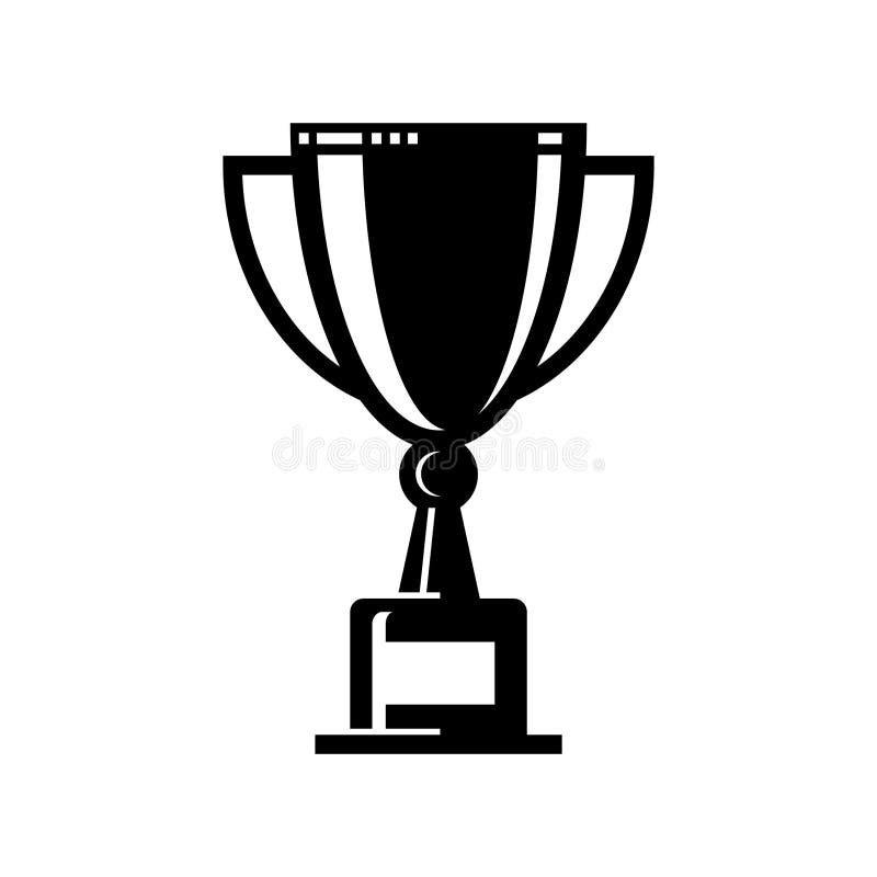 Vector Winner Cup. Trophy Line Icon. Symbol or Emblem Stock Vector ...