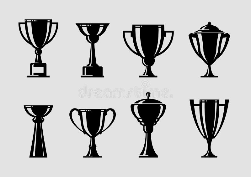 Vector Winner Cup. Trophy Line Icon. Symbol or Emblem. Stock Vector ...