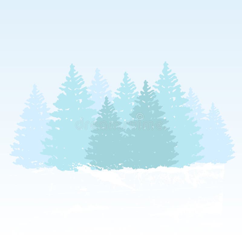 Winter scenery - Vector stock vector. Illustration of cold - 1598037
