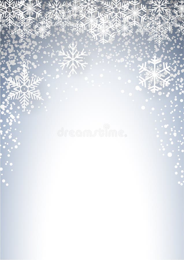 Vector Winter Background. A Cold Christmas With Snowfall And Ice ...