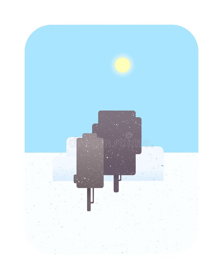 Vector of winter landscape stock illustration. Illustration of flat ...