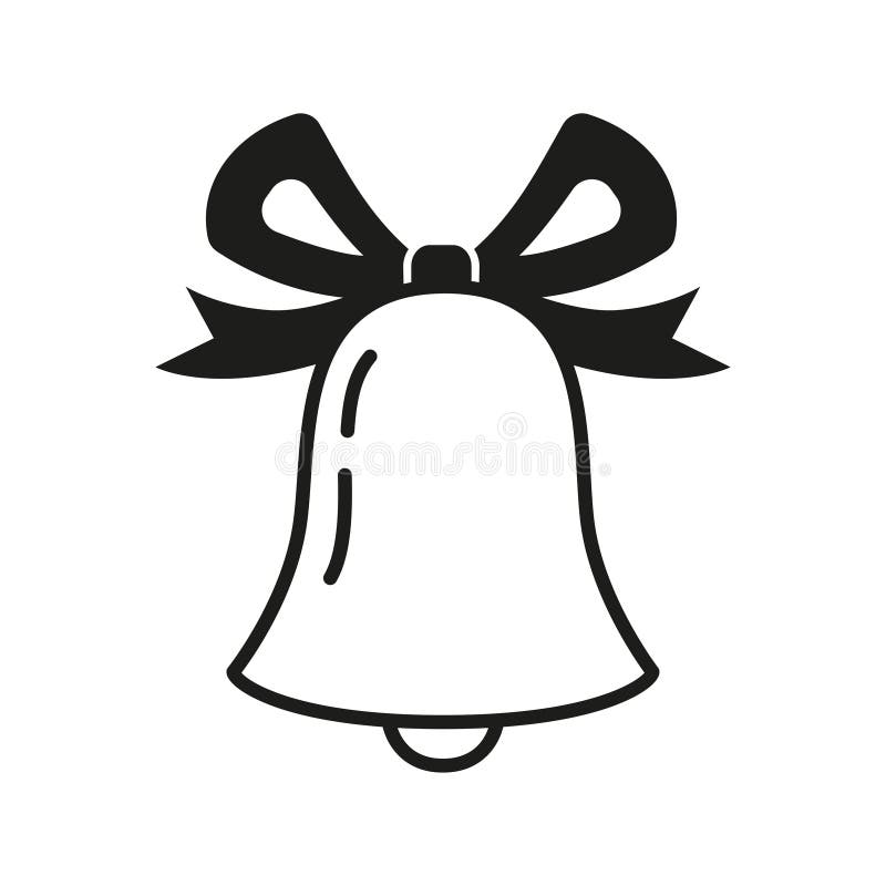 Vector Winter Logo Design. Black and White Bell Icon Stock Vector ...