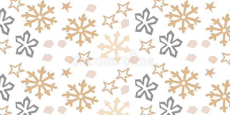 Vector Winter Pattern with Silver and Gold Flakes Stock Vector ...