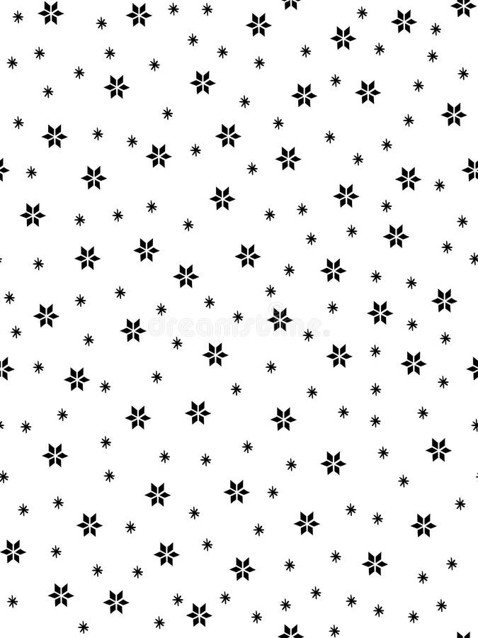 Vector Winter Random Seamless Pattern from Snowflakes Stock Vector ...