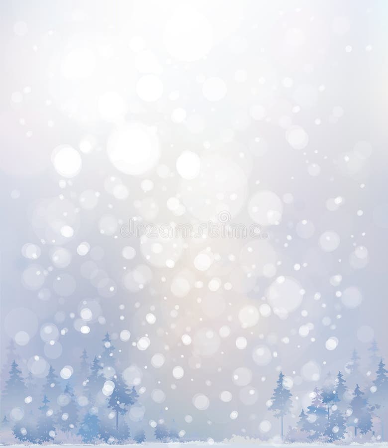 Vector Winter Snow Landscape. Stock Vector - Illustration of frosty ...