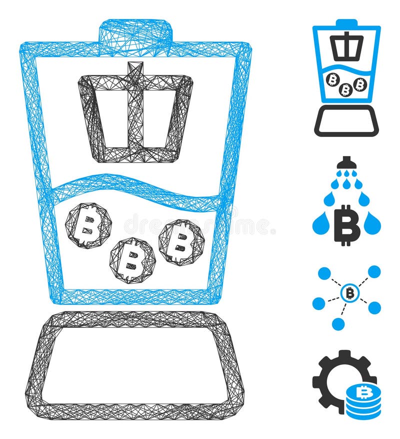 Network Bitcoin Blender Vector Mesh Stock Illustration - Illustration ...